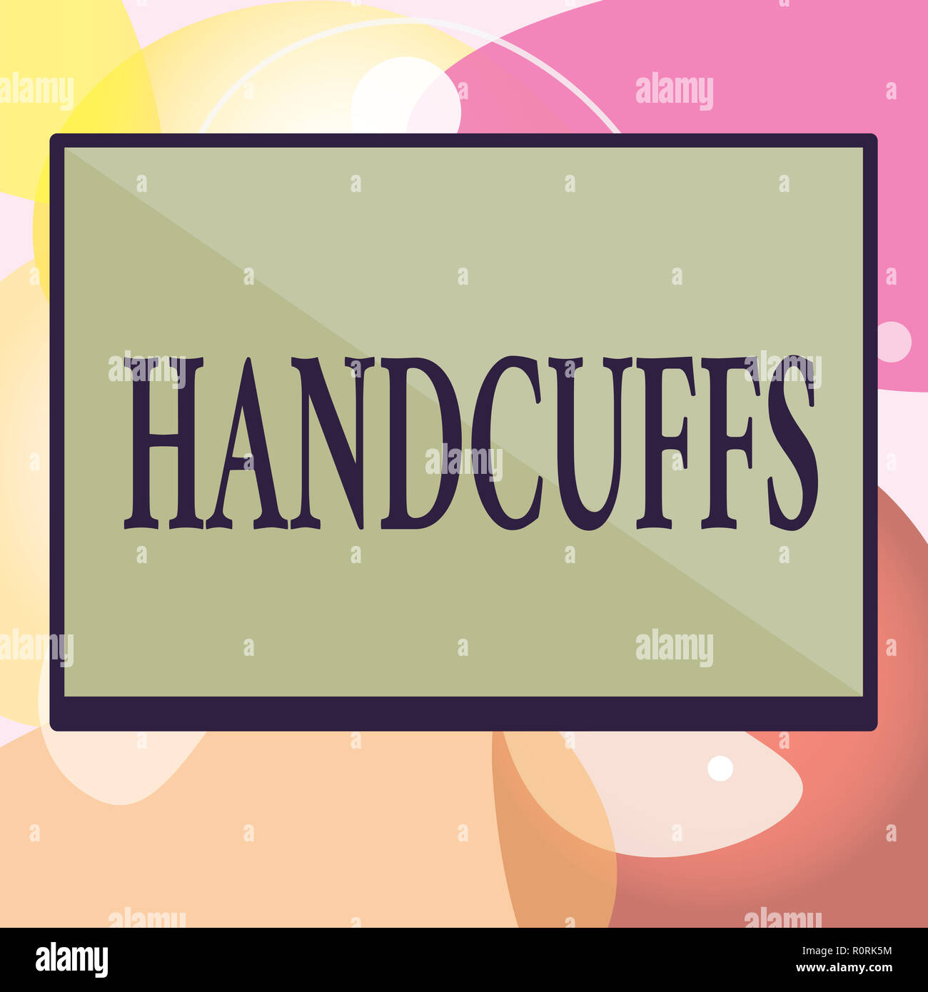 Conceptual hand writing showing Handcuffs. Business photo text Pair of ...