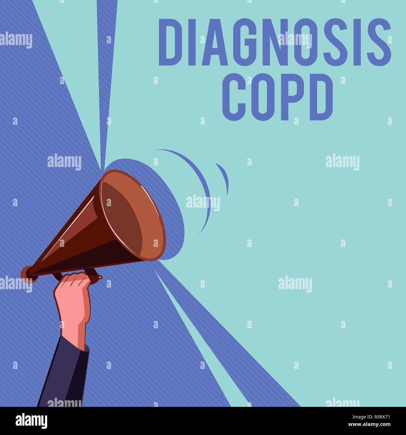 Text sign showing Diagnosis Copd. Conceptual photo obstruction of lung ...