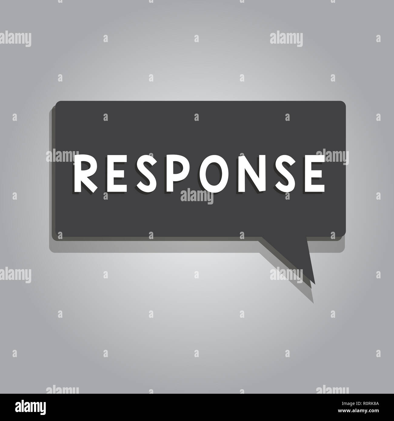 Text sign showing Response. Conceptual photo reaction to something ...