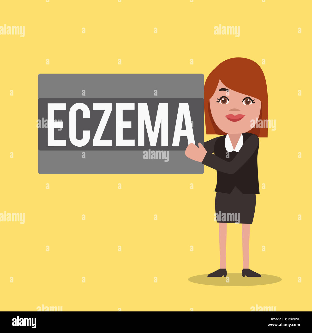 Word writing text Eczema. Business concept for Skin condition marked by ...