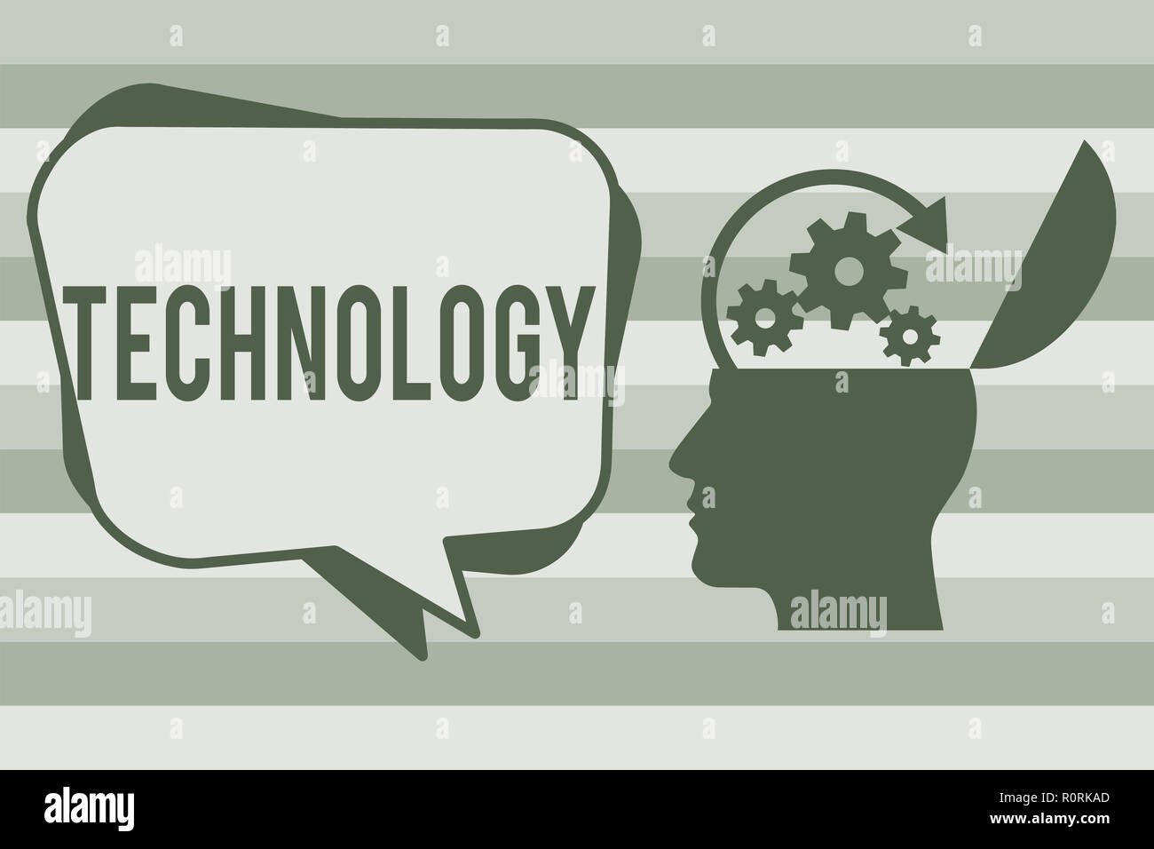 Conceptual hand writing showing Technology. Business photo text ...