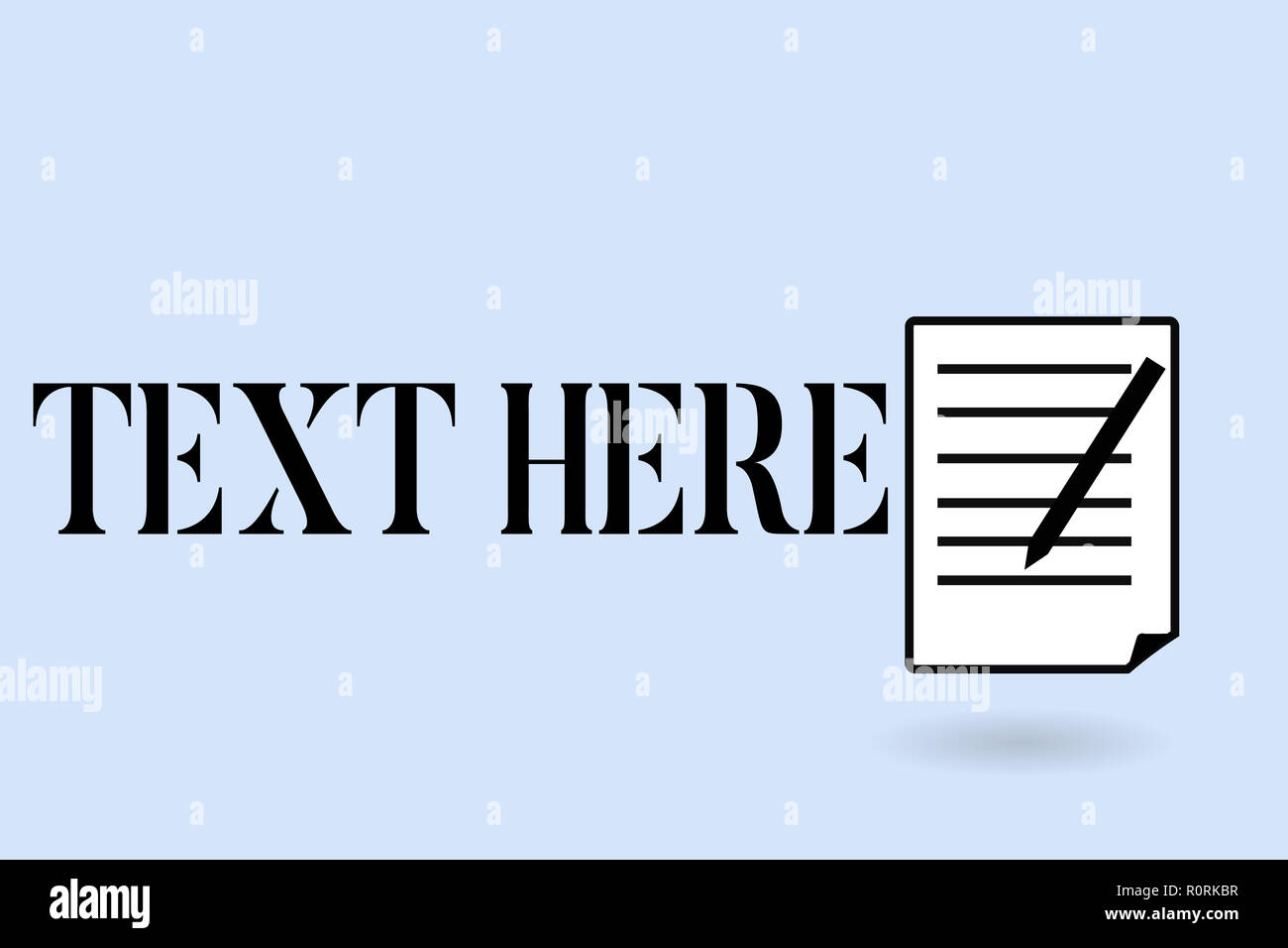 Handwriting text writing Text Here. Concept meaning Blank space to put ...