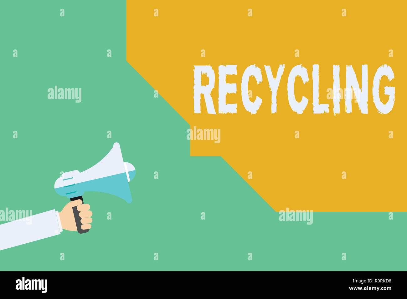 Conceptual hand writing showing Recycling. Business photo showcasing ...