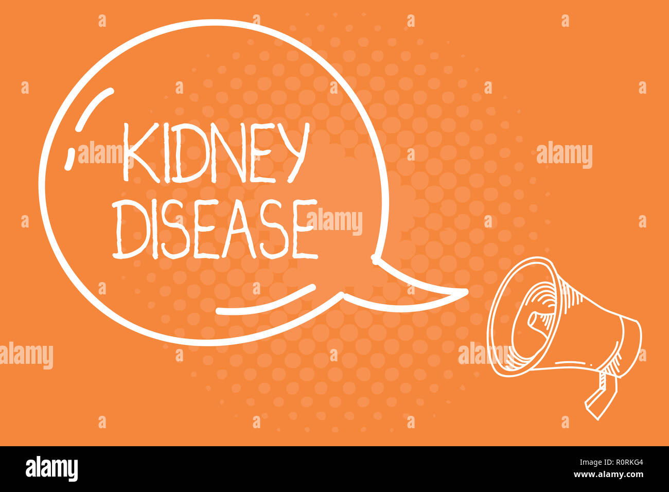 Handwriting text Kidney Disease. Concept meaning Kidneys can no longer ...