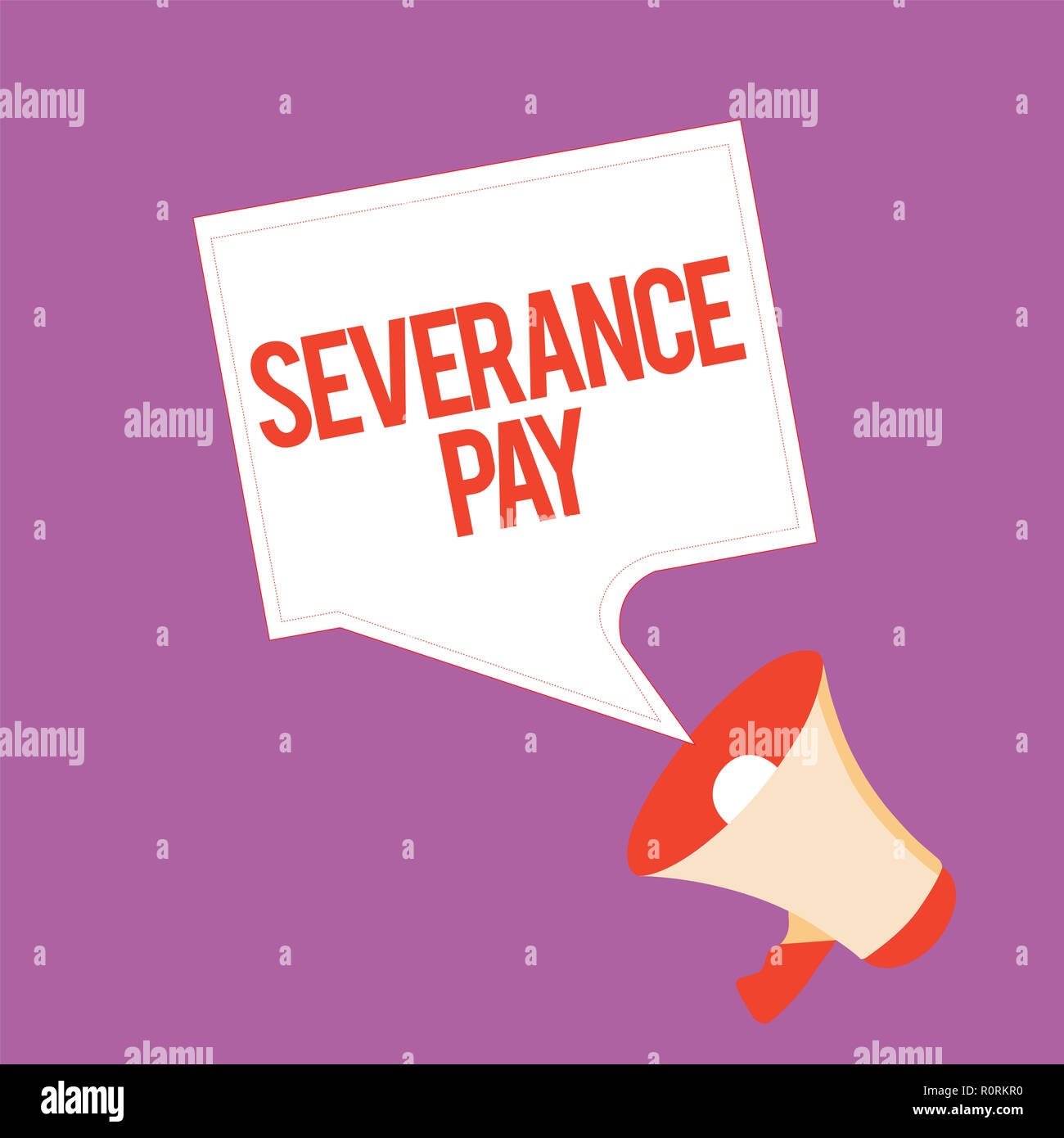 Text sign showing Severance Pay. Conceptual photo Amount paid to an ...