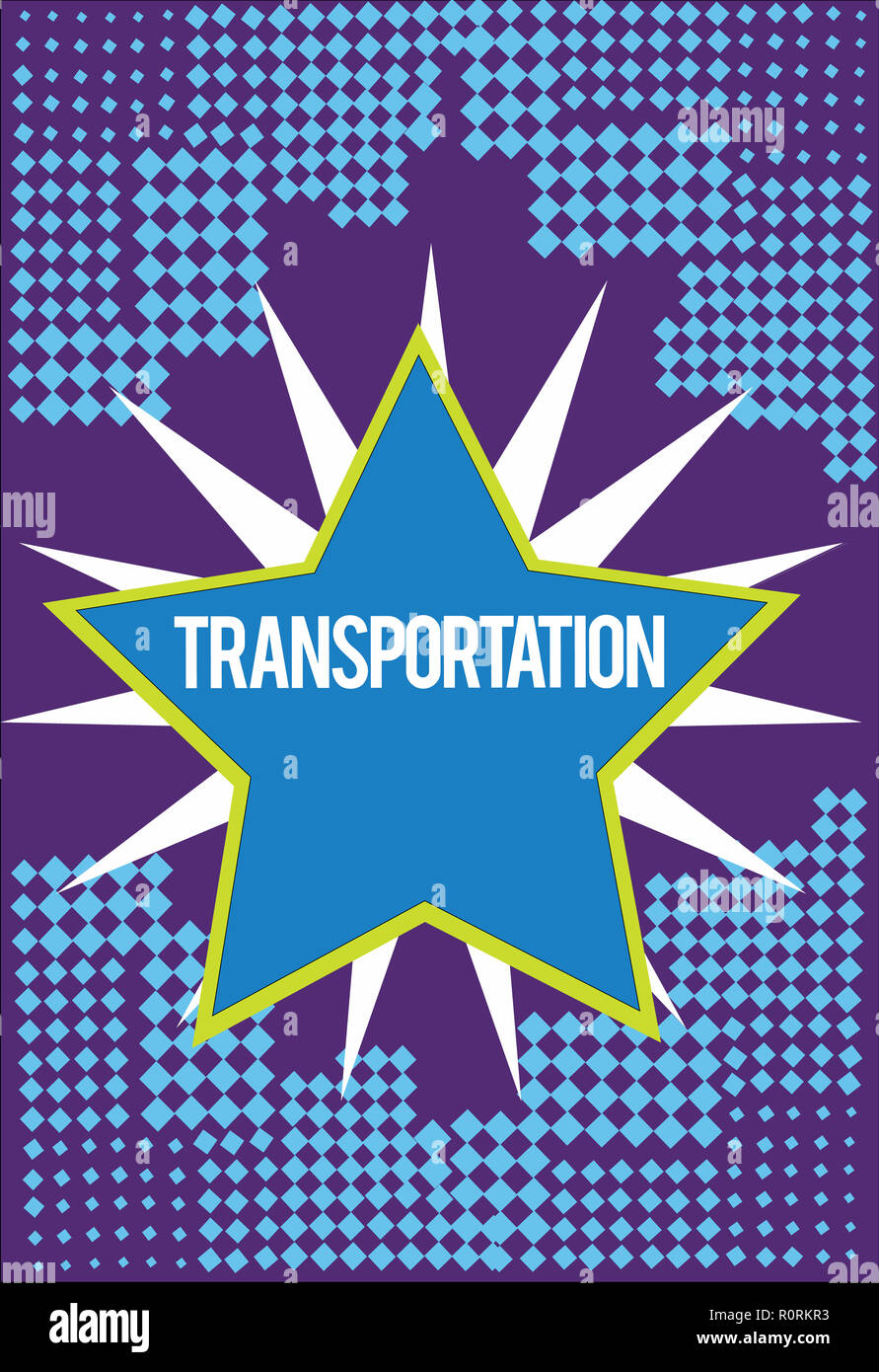 Text sign showing Transportation. Conceptual photo Means of ...