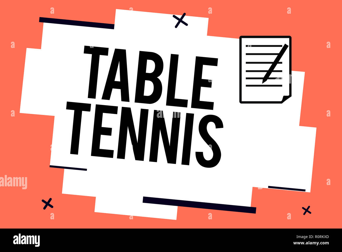 Handwriting text writing Table Tennis. Concept meaning Indoor game ...