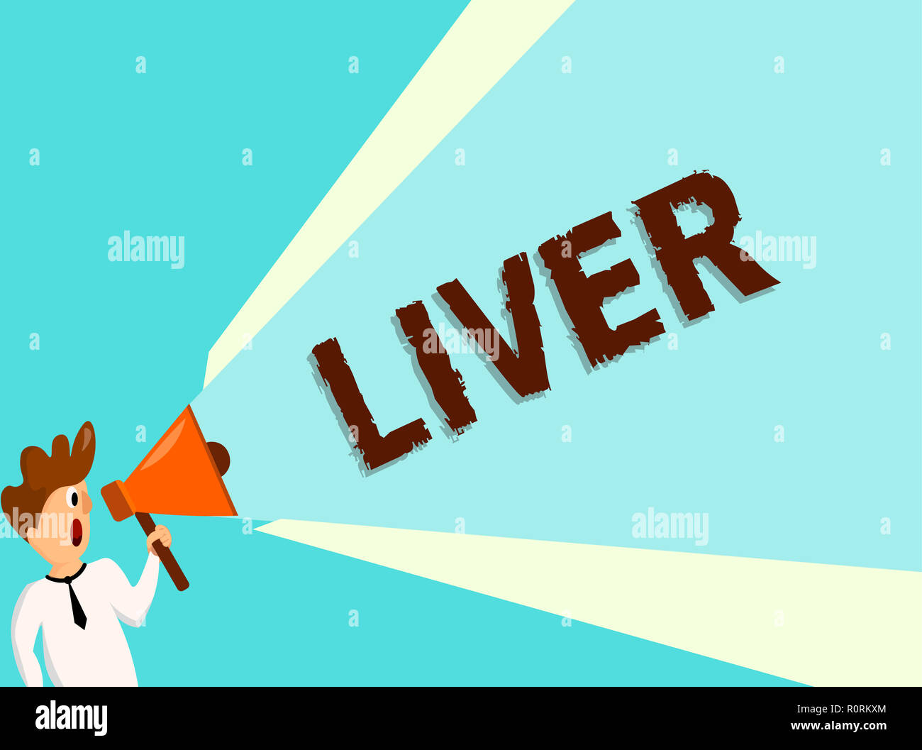Conceptual hand writing showing Liver. Business photo text Large lobed ...