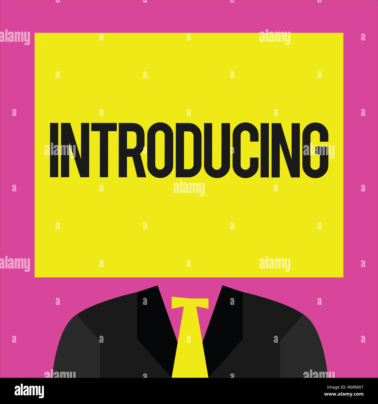 Conceptual hand writing showing Introducing. Business photo showcasing ...