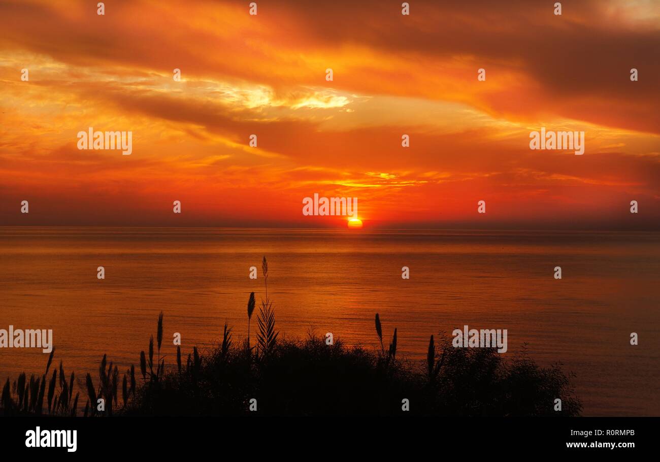 DAWN ON THE BEACH Stock Photo - Alamy