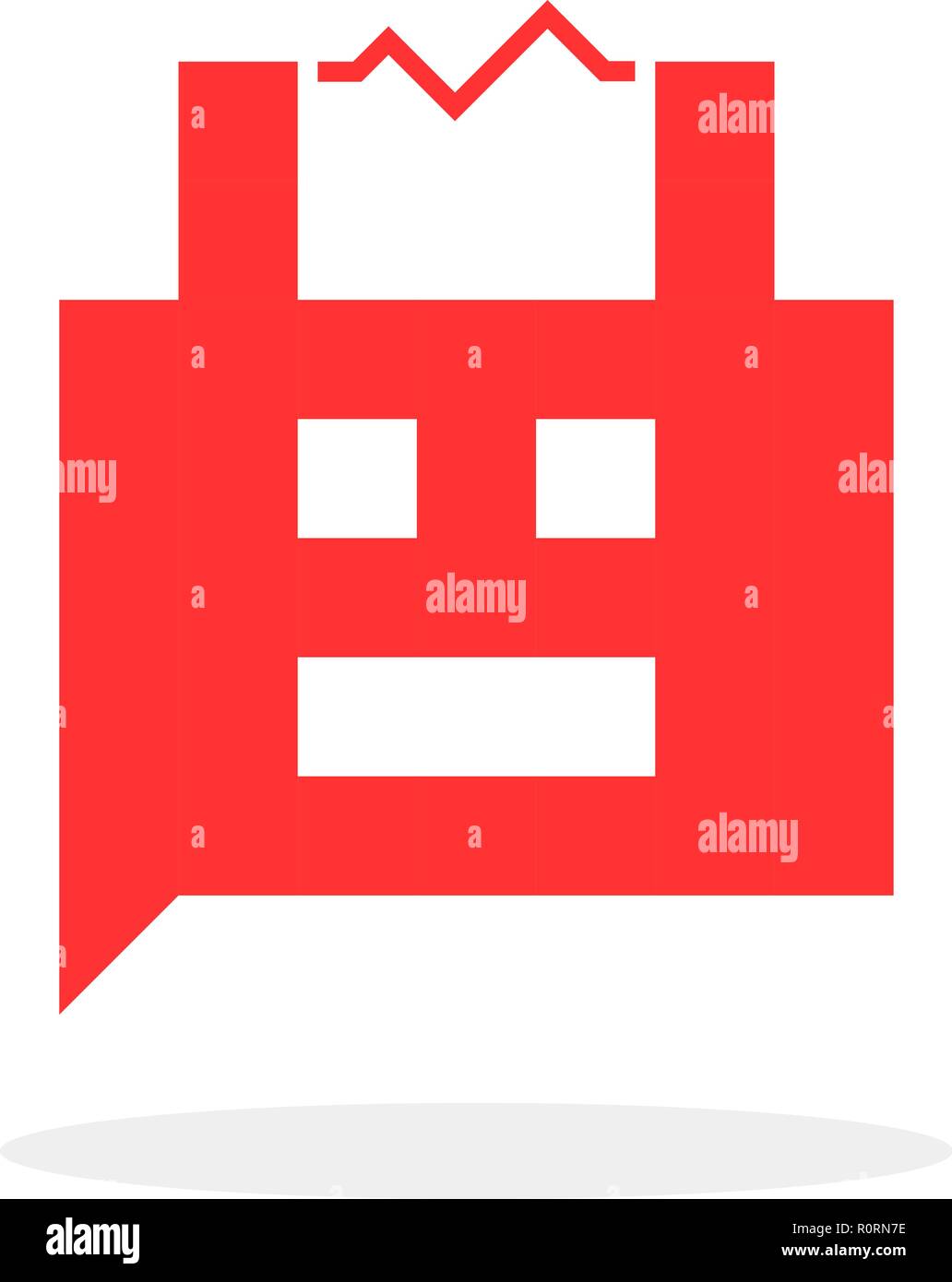 red bubble 8bit chat box Stock Vector Image & Art - Alamy