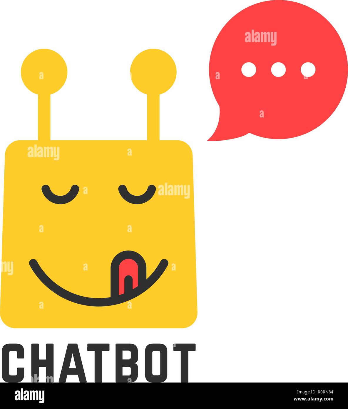 gourmet yellow chatbot icon Stock Vector Image & Art - Alamy