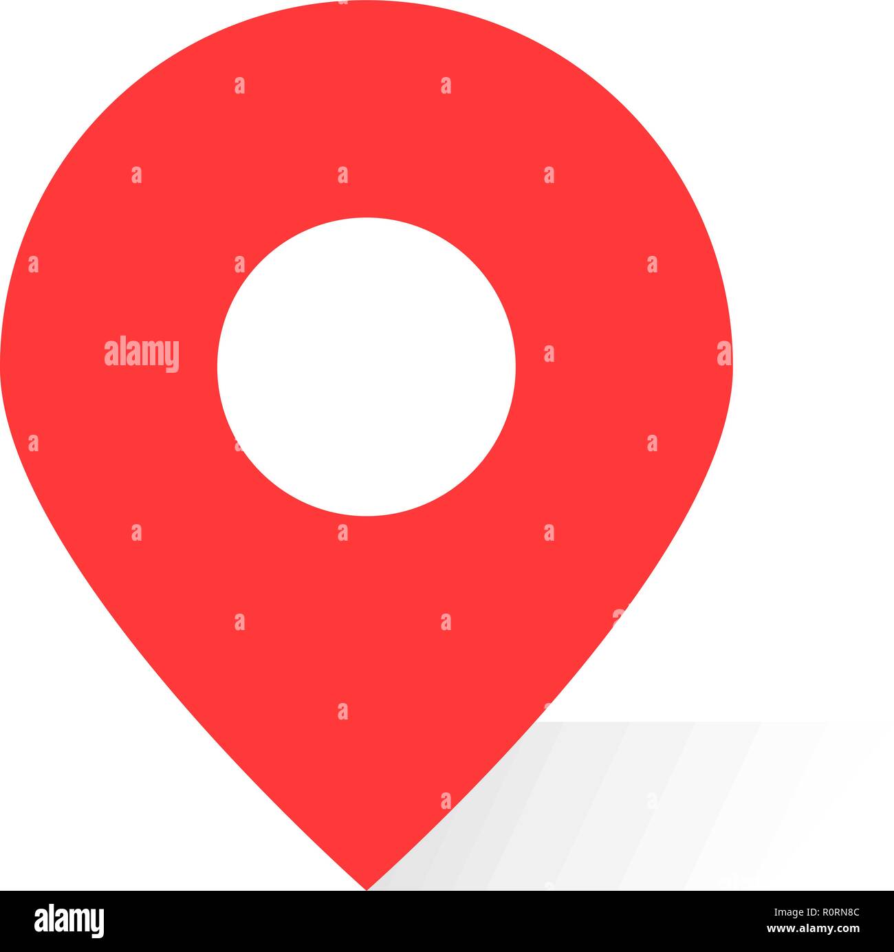 simple red map pin with shadow Stock Vector Image & Art - Alamy