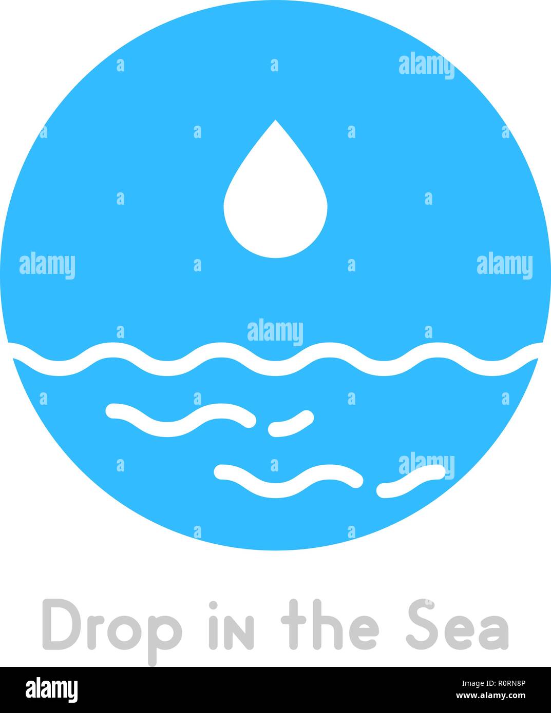 drop in the sea simple logo Stock Vector Image & Art - Alamy