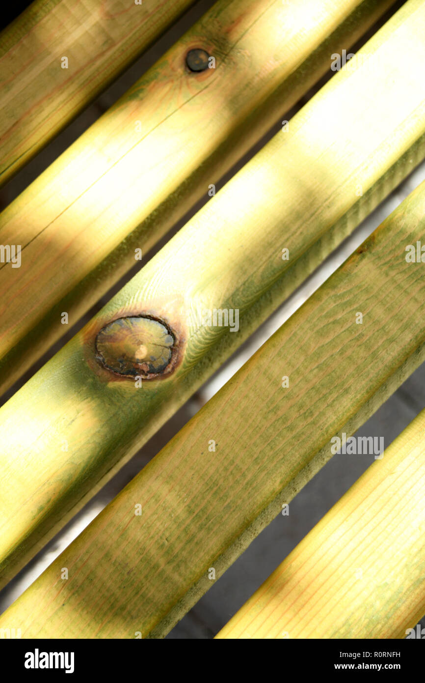 Park Bench Close-up Stock Photo - Alamy