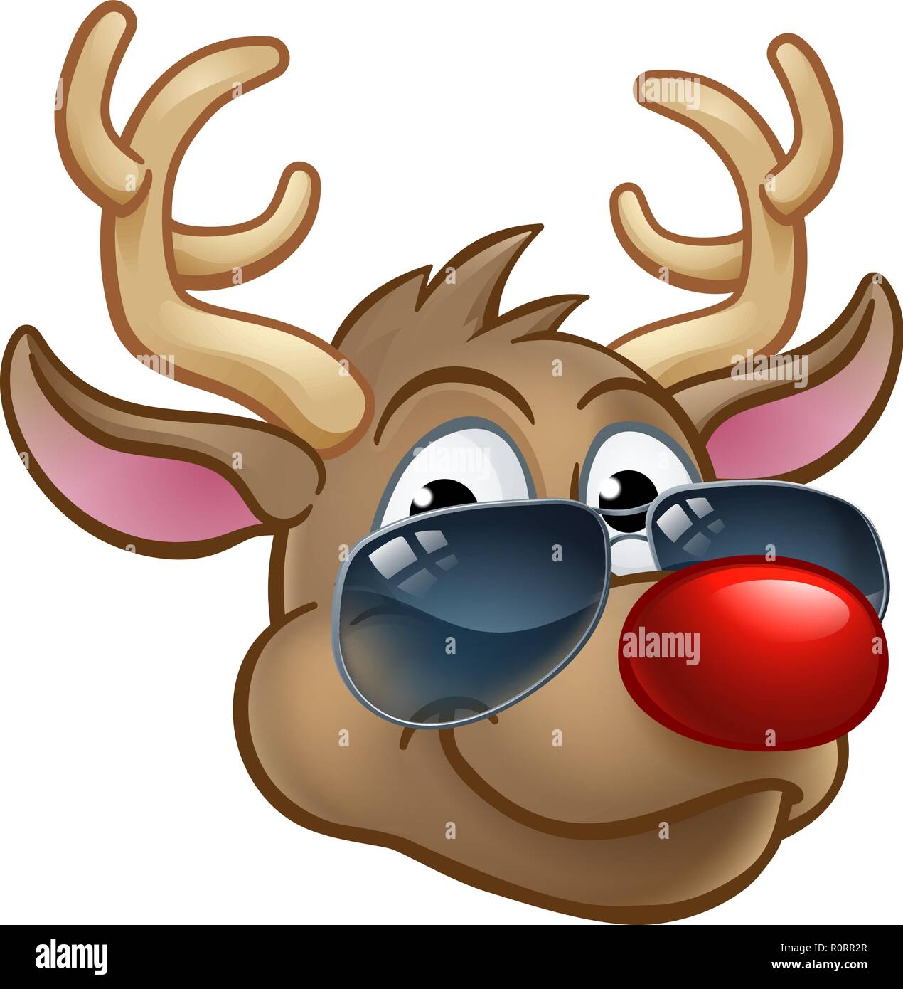Cool christmas reindeer cartoon Stock Vector Images - Alamy