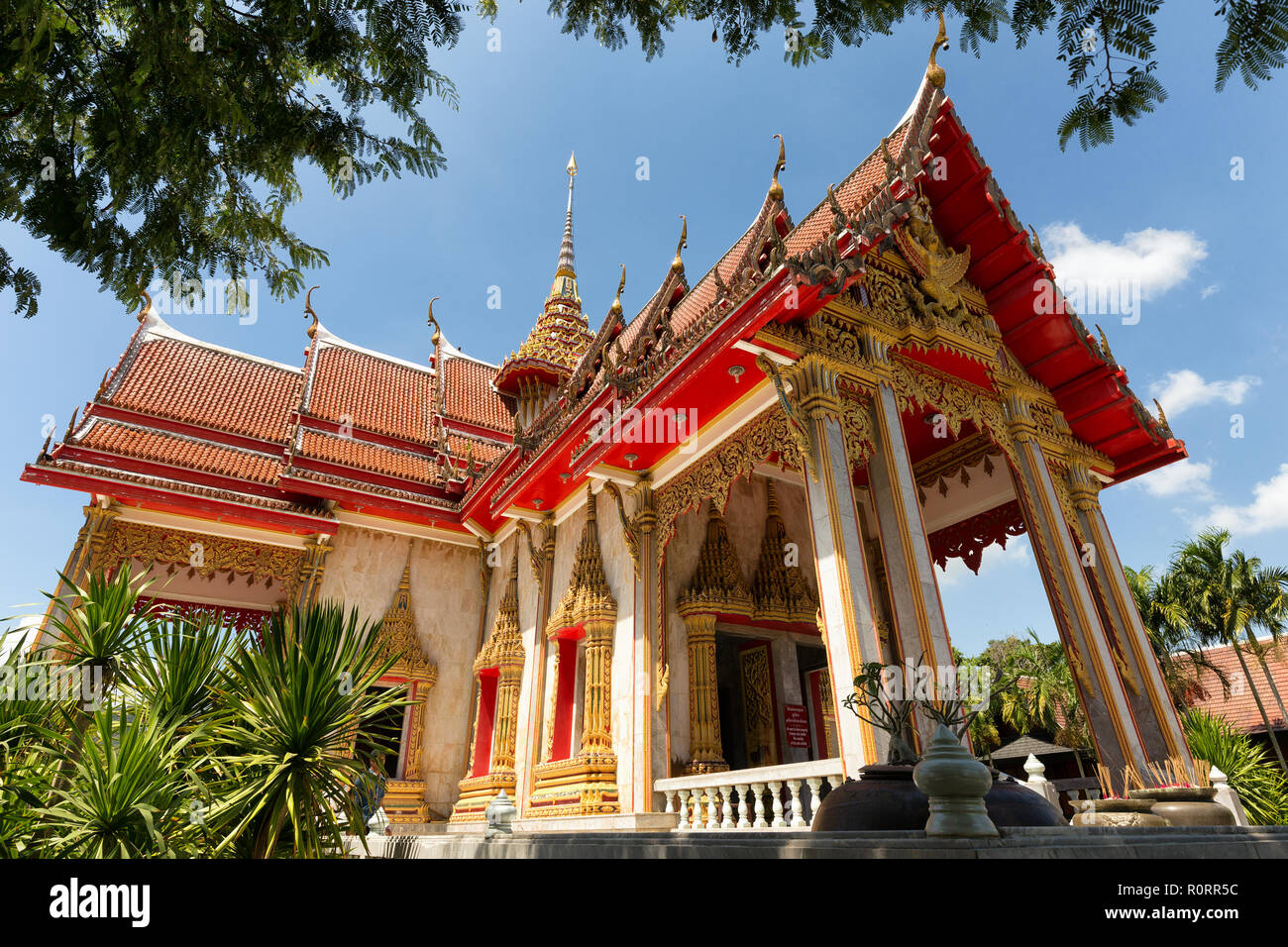 The Wat Chalong Buddhist temple in Chalong, Phuket, Thailand Stock ...