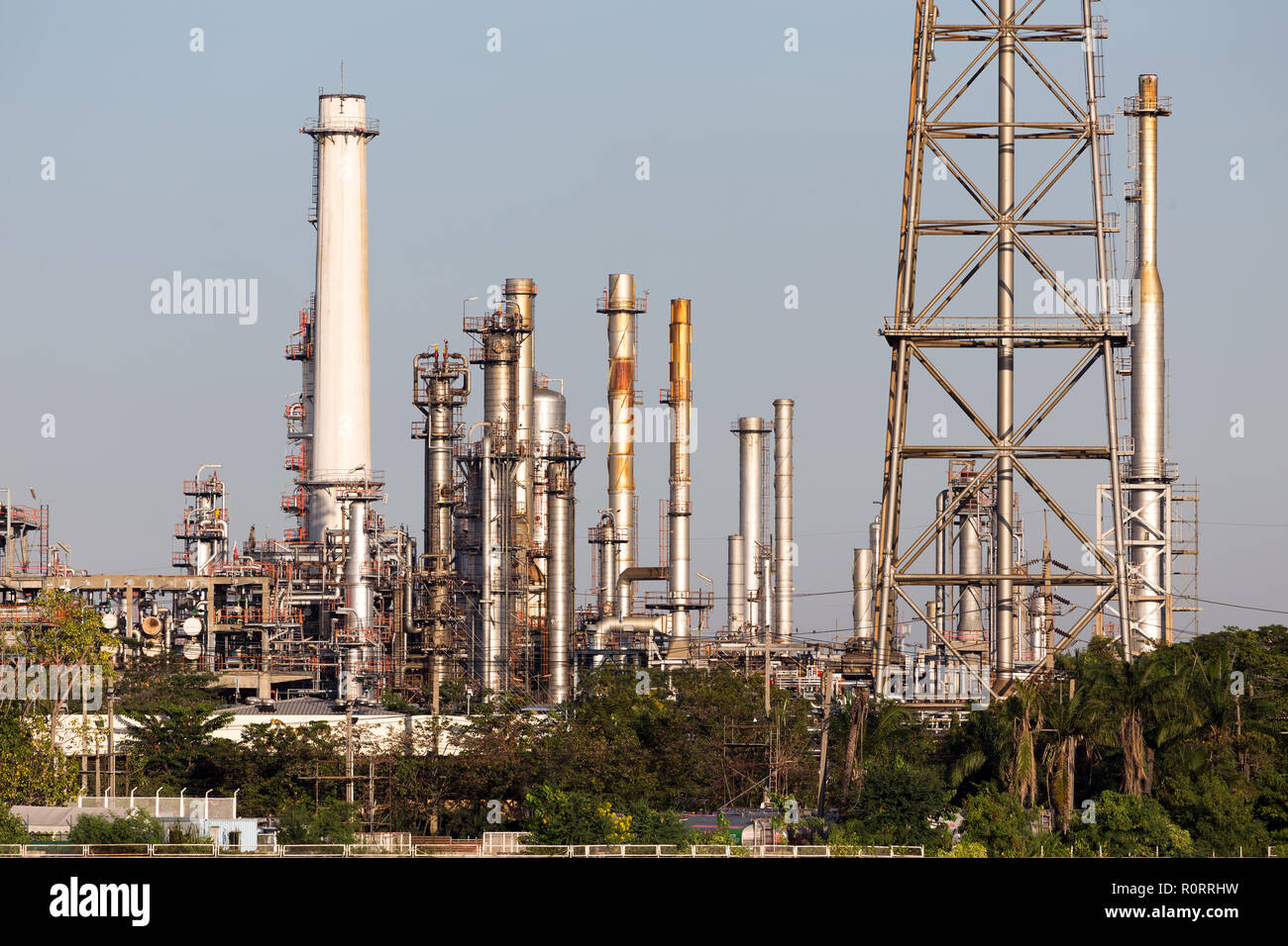 Large petrol refinery factory in Bangkok, Thailand Stock Photo - Alamy