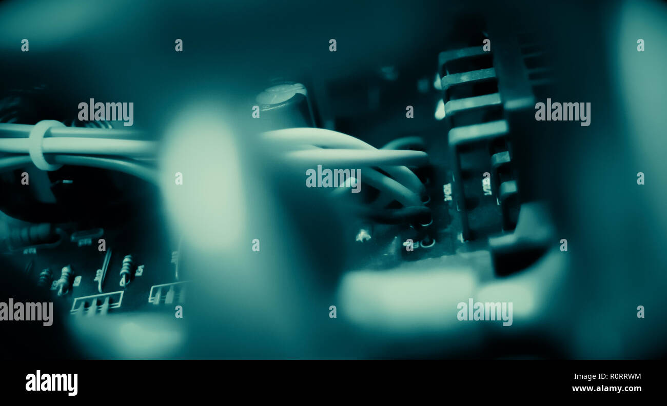 Hacked computer science laboratory Stock Photo - Alamy