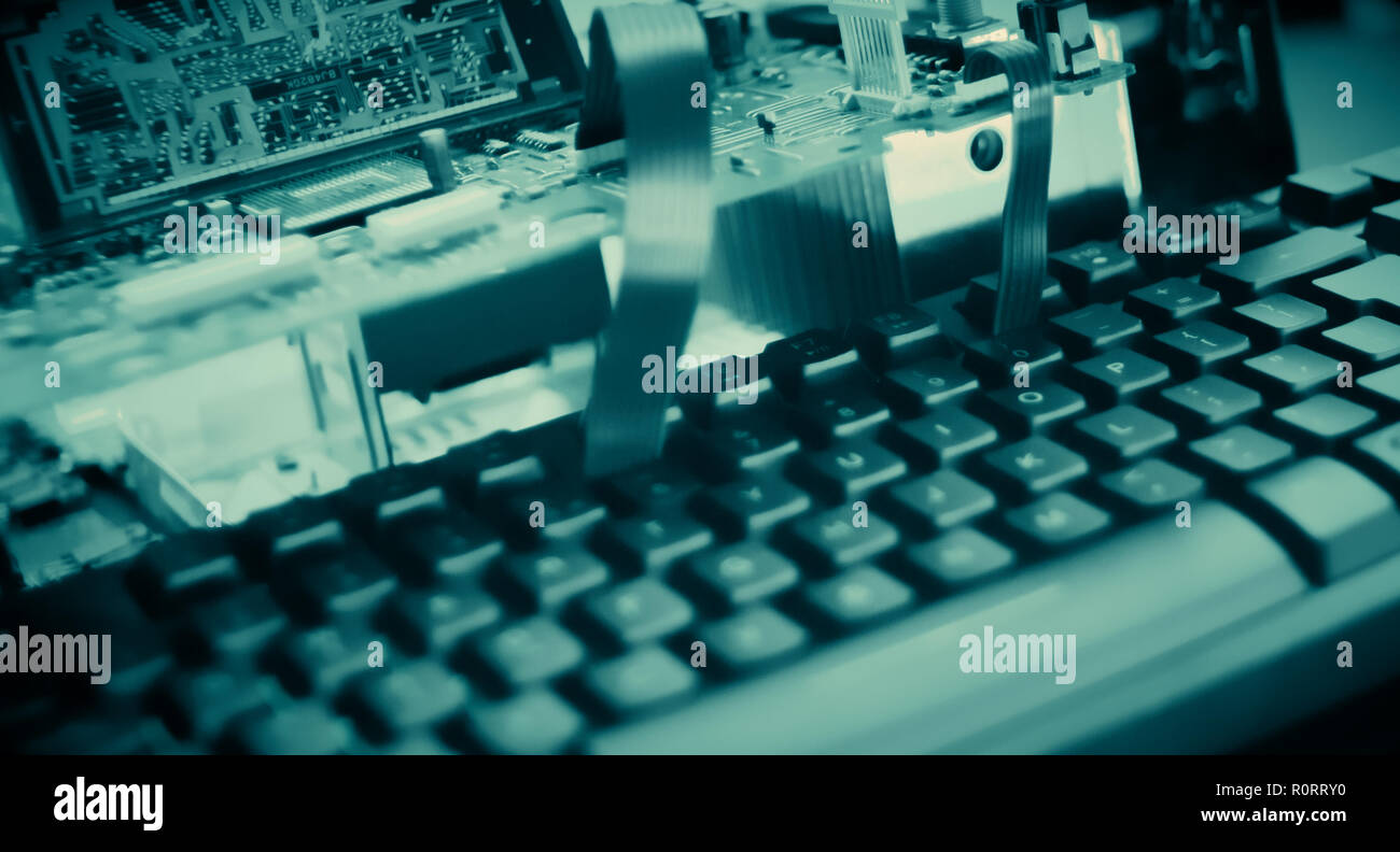 Computer cyber attack problem, cybersecurity chip concept Stock Photo ...