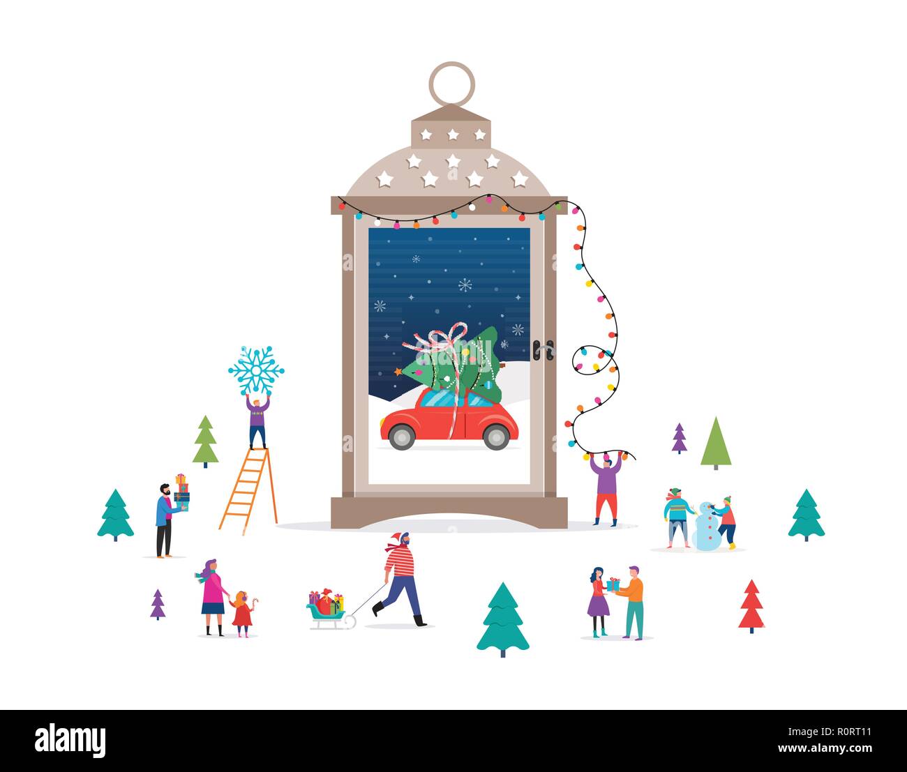 Small snow globe christmas Stock Vector Images - Alamy