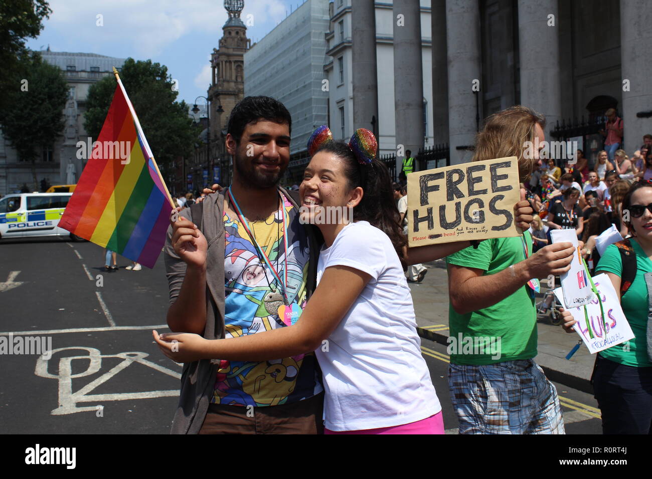 free Hugs London Pride Stock Photo - Alamy