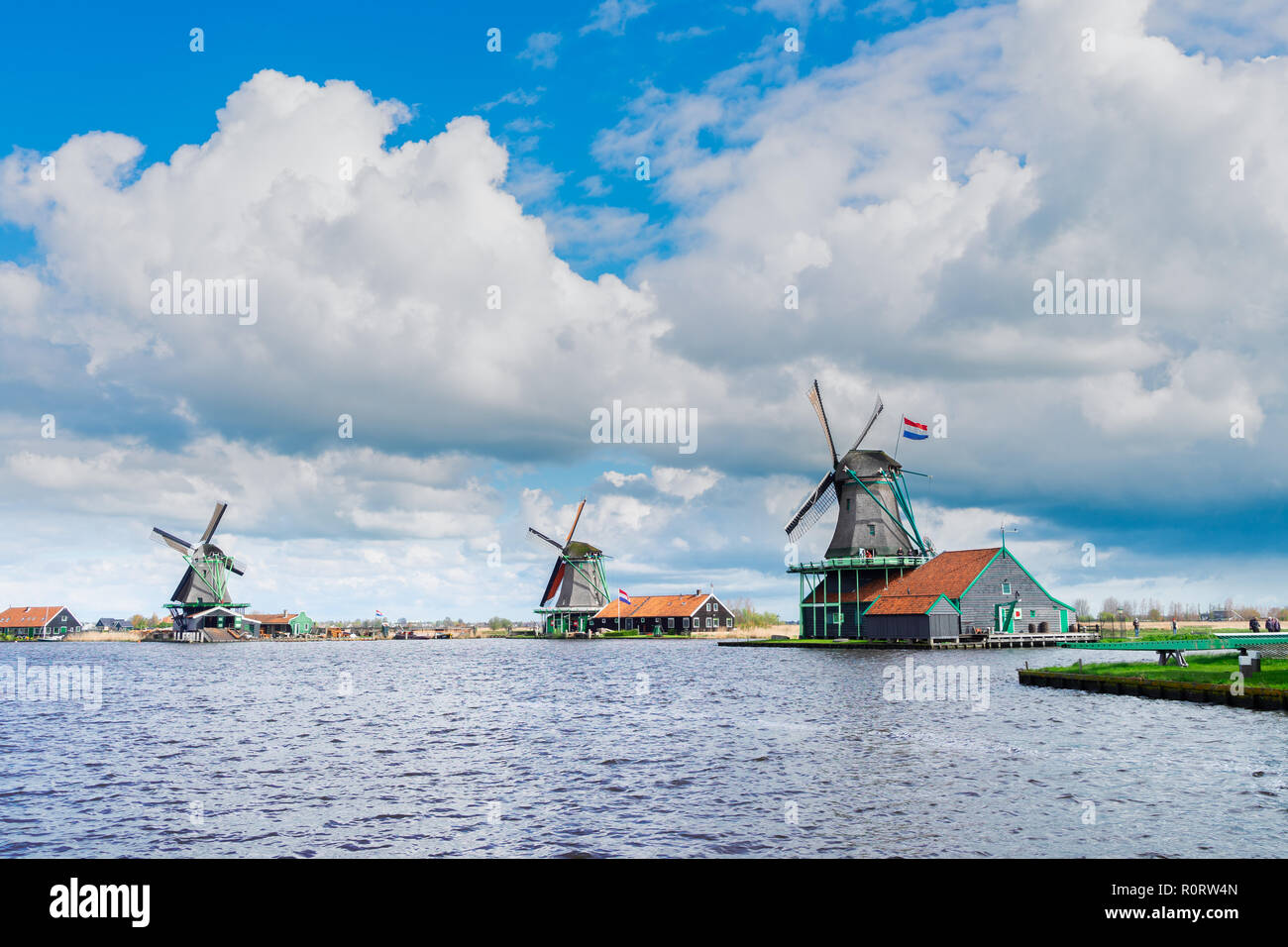 Dutch wind mills Stock Photo - Alamy