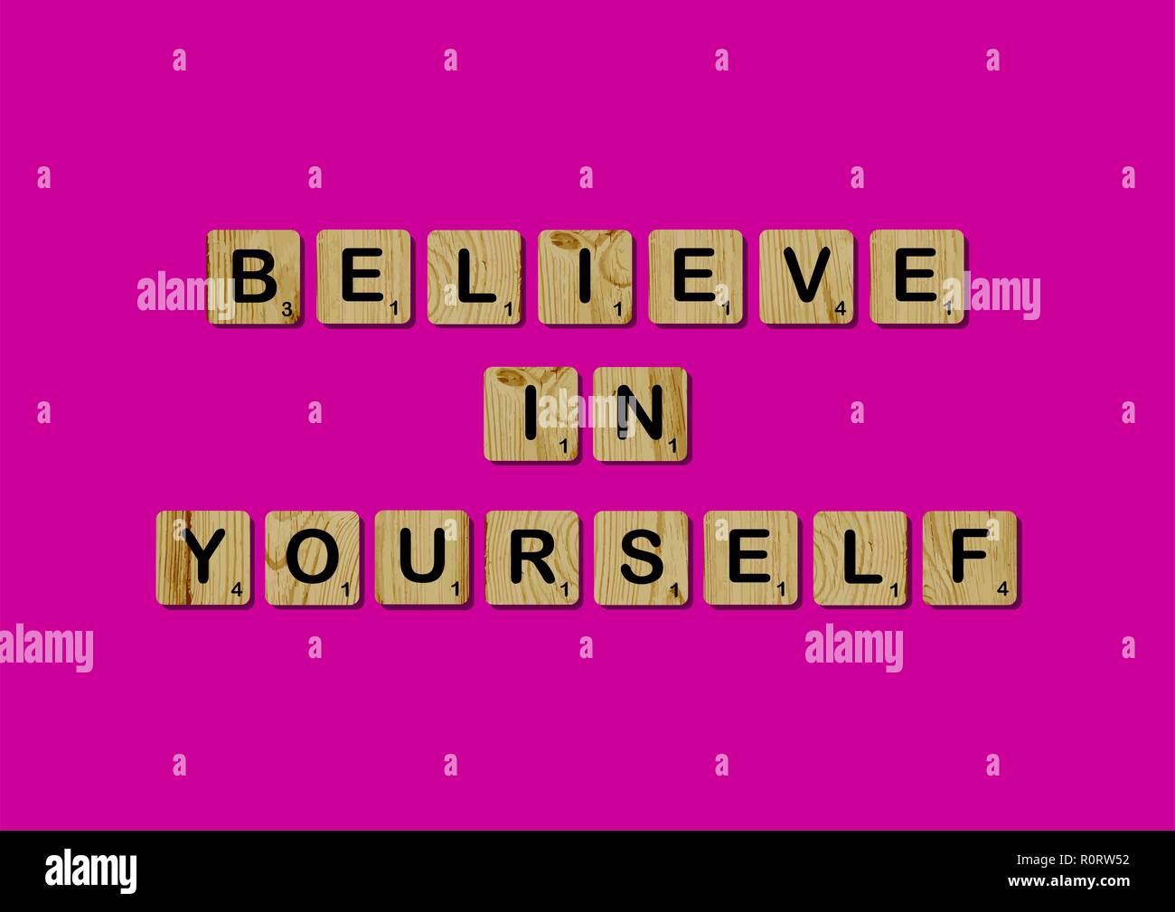 Scrabble tiles spells out Motivational quote Scrabble Blocks Letters ...