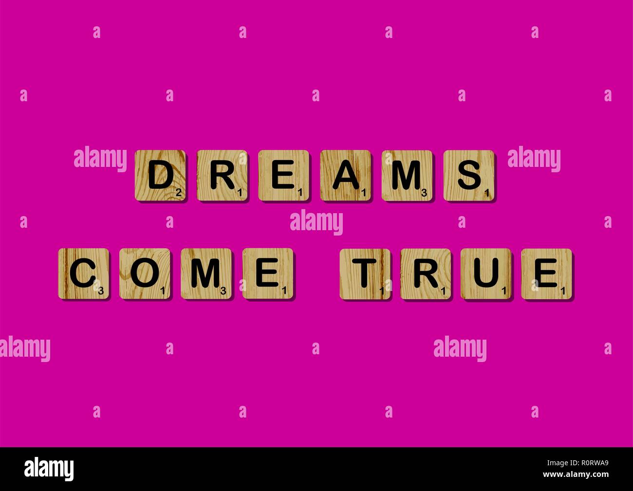 Scrabble tiles spells out Motivational quote Scrabble Blocks Letters ...