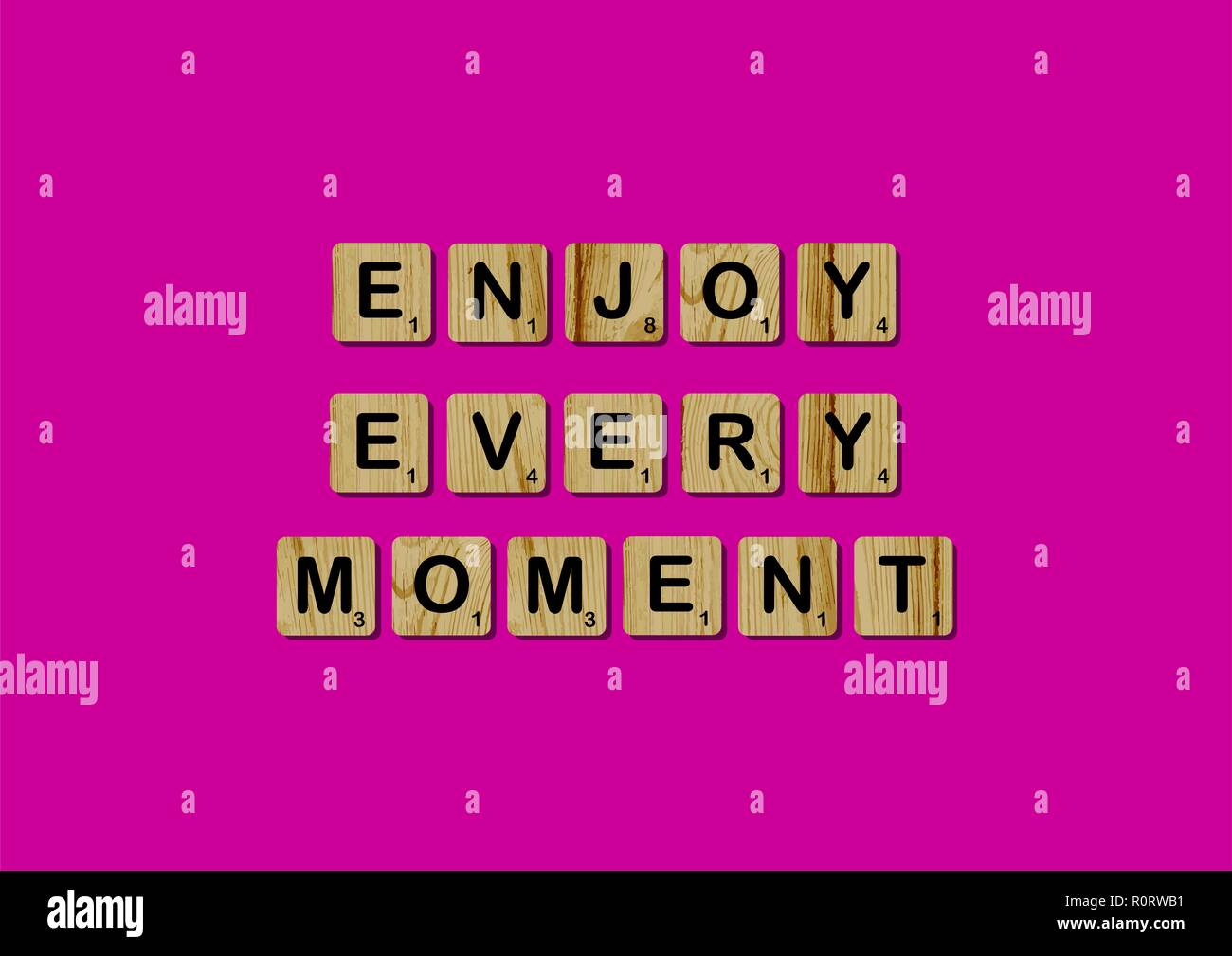 Scrabble tiles spells out Motivational quote Scrabble Blocks Letters ...