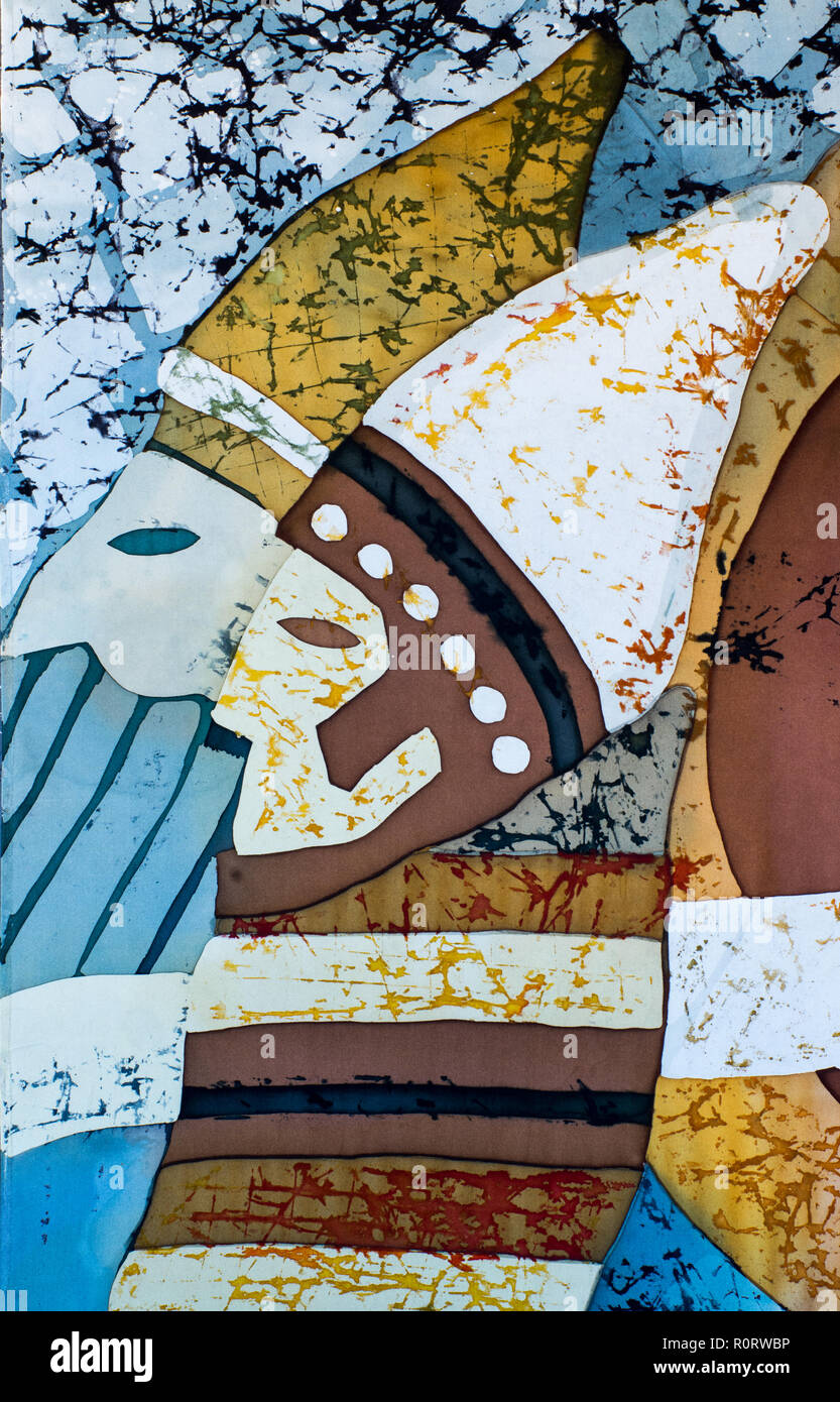 Archers in the chariot , fragment, hot batik, background texture ...