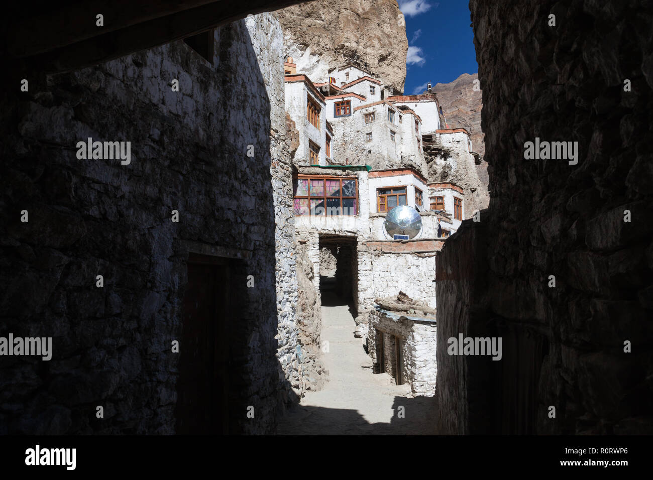 Phugtal Gompa (also known as Phuktal Gompa), Zanskar, Jammu and Kashmir ...