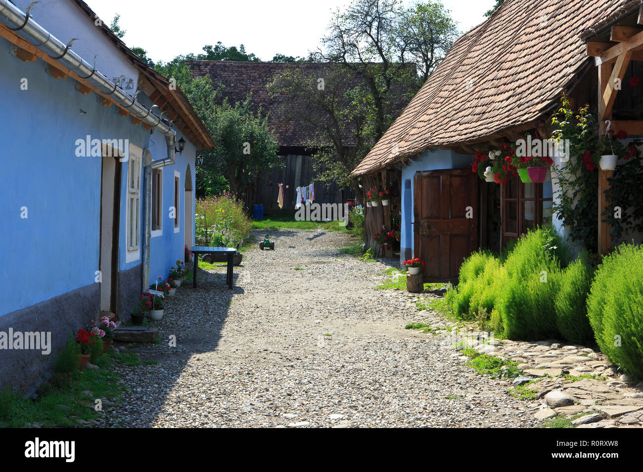 A traditional restaurant-farmhouse in Viscri (Transylvania), Romania ...