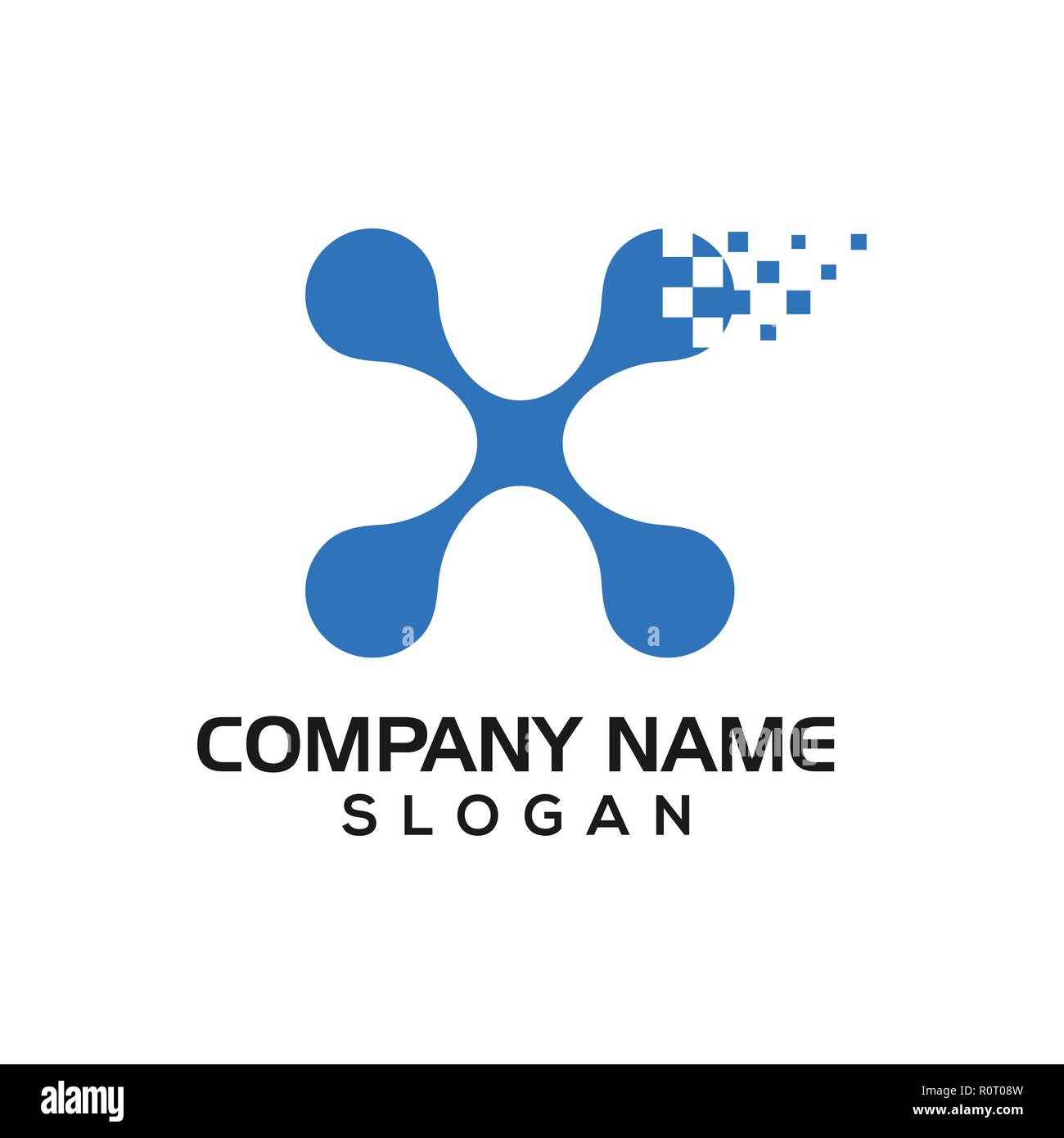 X connection, combination of letter X and connection symbol and ...