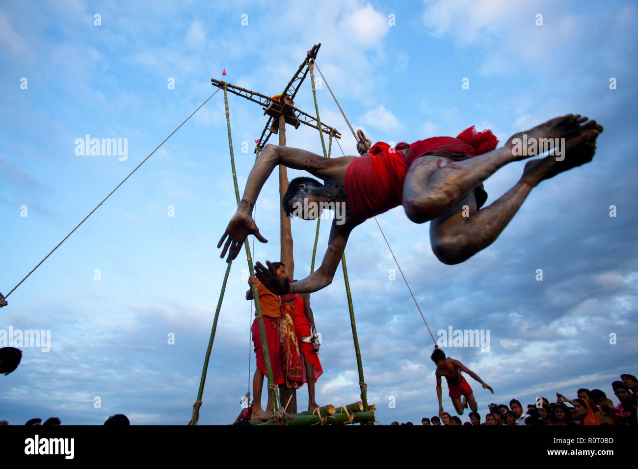 Traditional Charak Puja of the Hindu community celebrates with ...