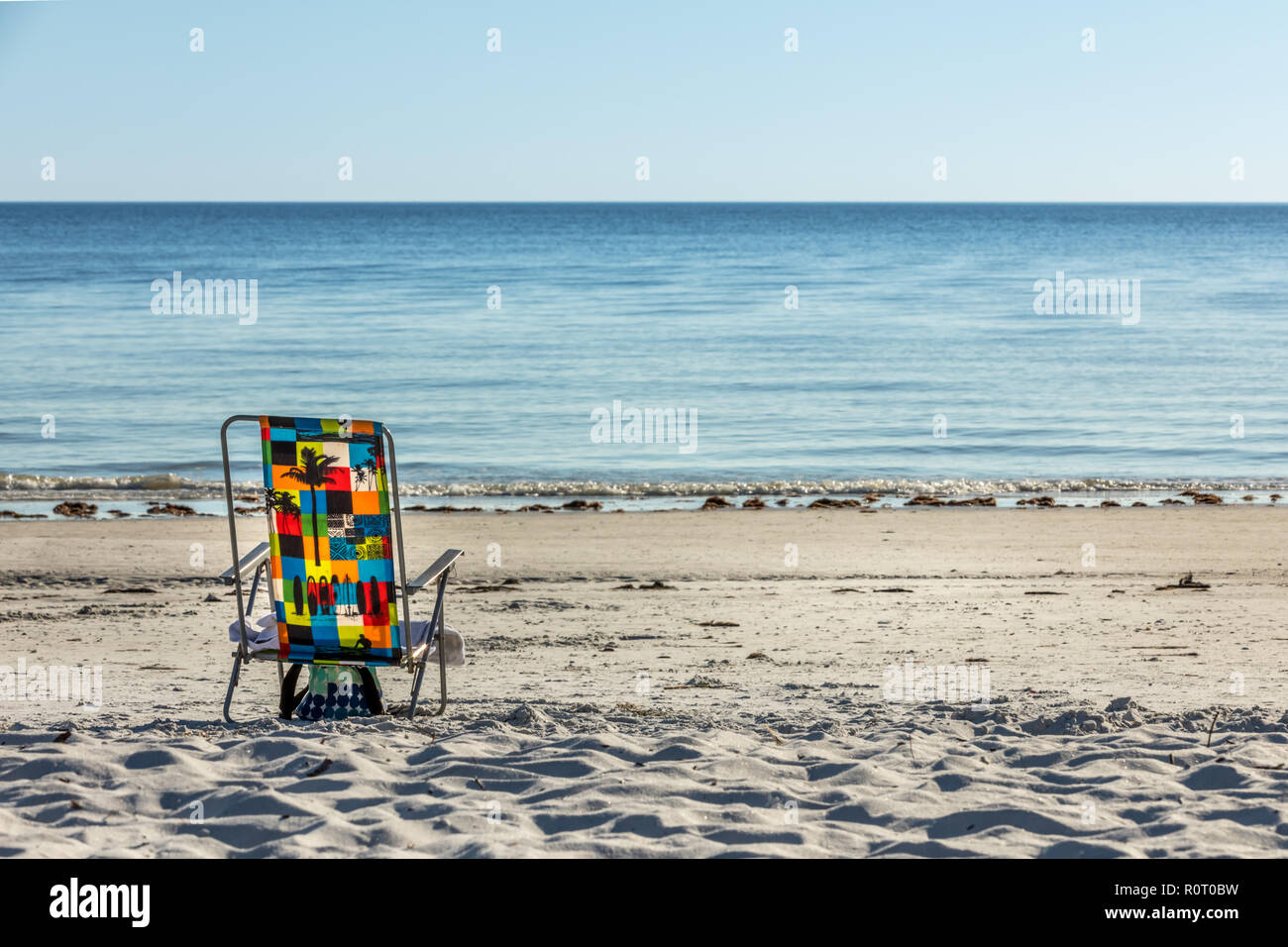Florida beach with beach chair hi-res stock photography and images - Alamy