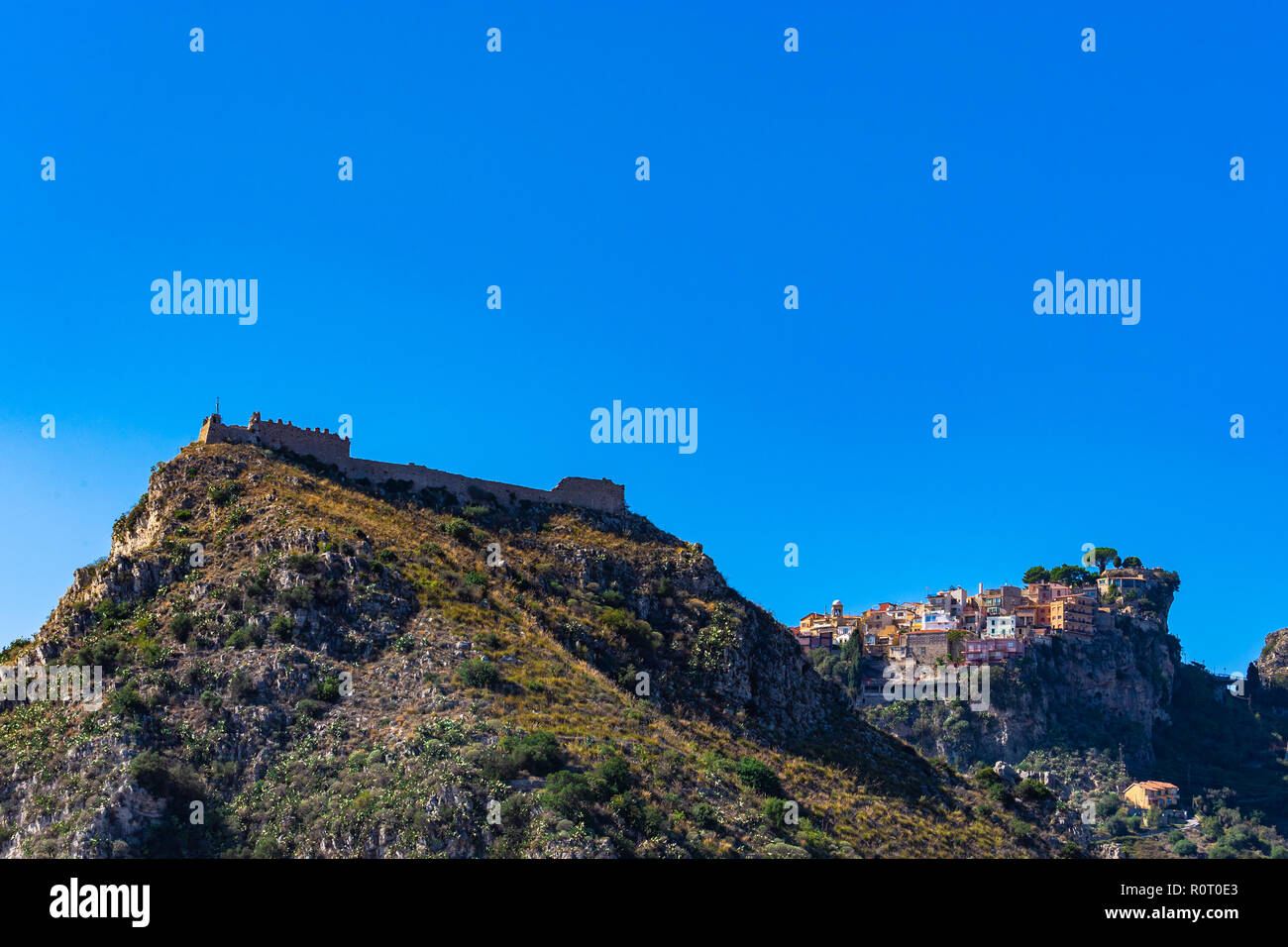 Castelmola: typical Sicilian village perched on a mountain, close to ...
