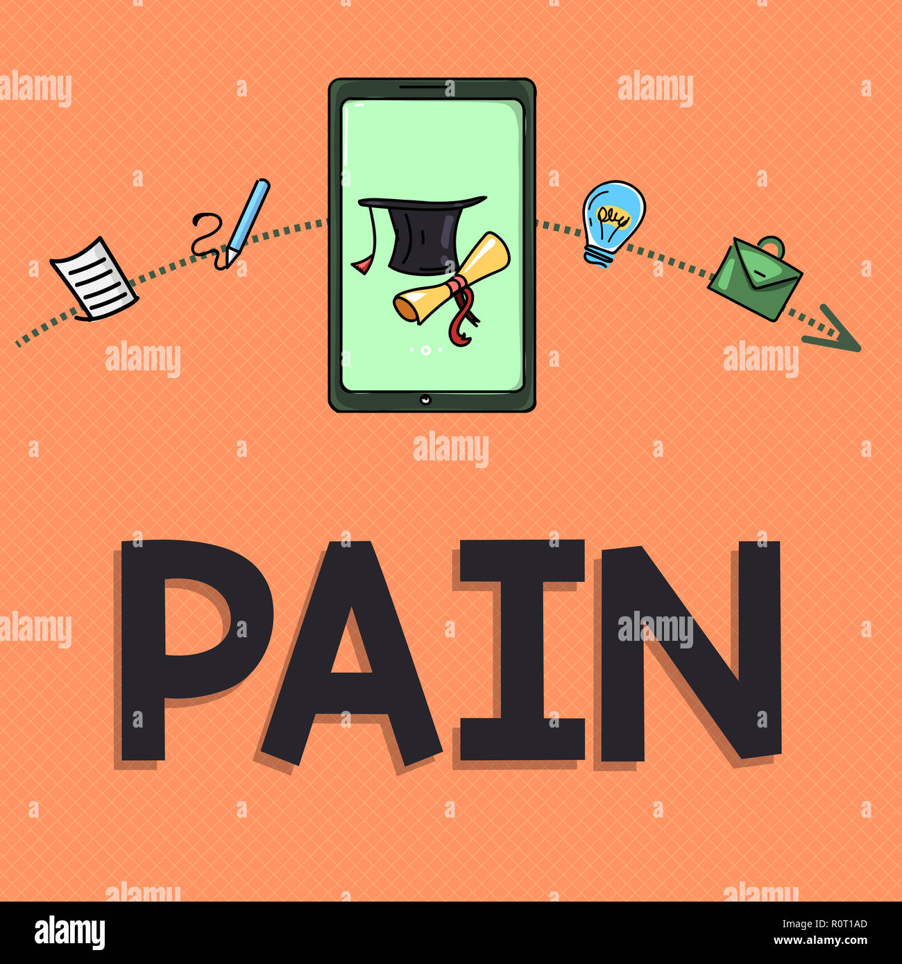 Writing note showing Pain. Business photo showcasing Highly nasty ...