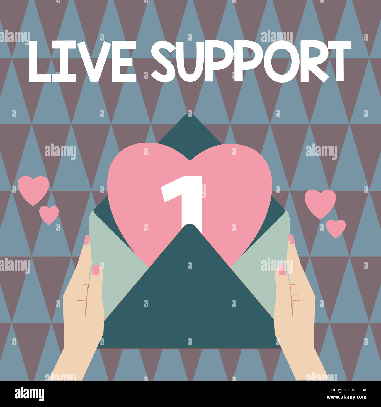 Handwriting text writing Live Support. Concept meaning Web service that ...