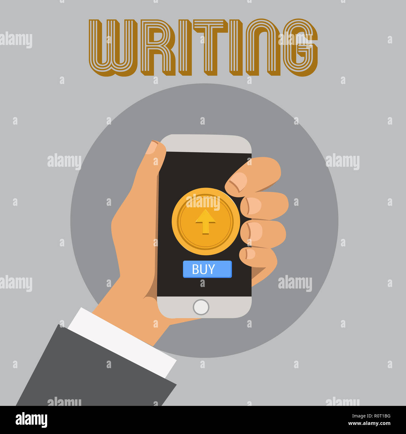 Text sign showing Writing. Conceptual photo Action of write something ...