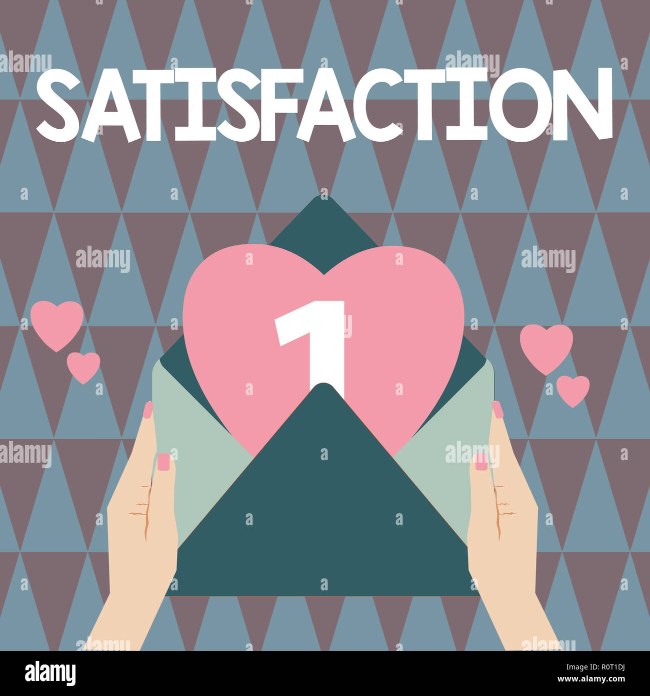 Handwriting text writing Satisfaction. Concept meaning Fulfilment of ...