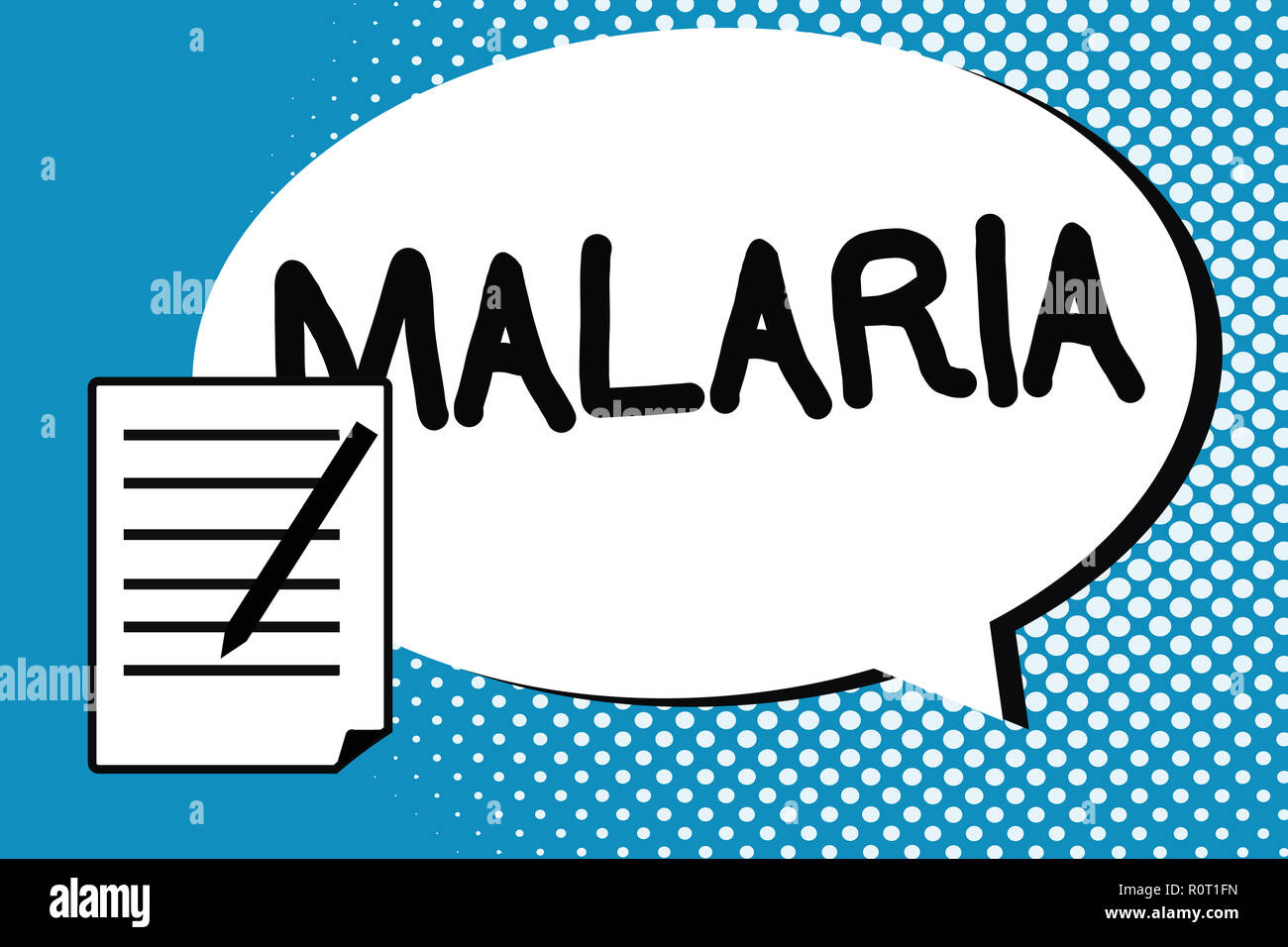 Handwriting text writing Malaria. Concept meaning Life threatening ...