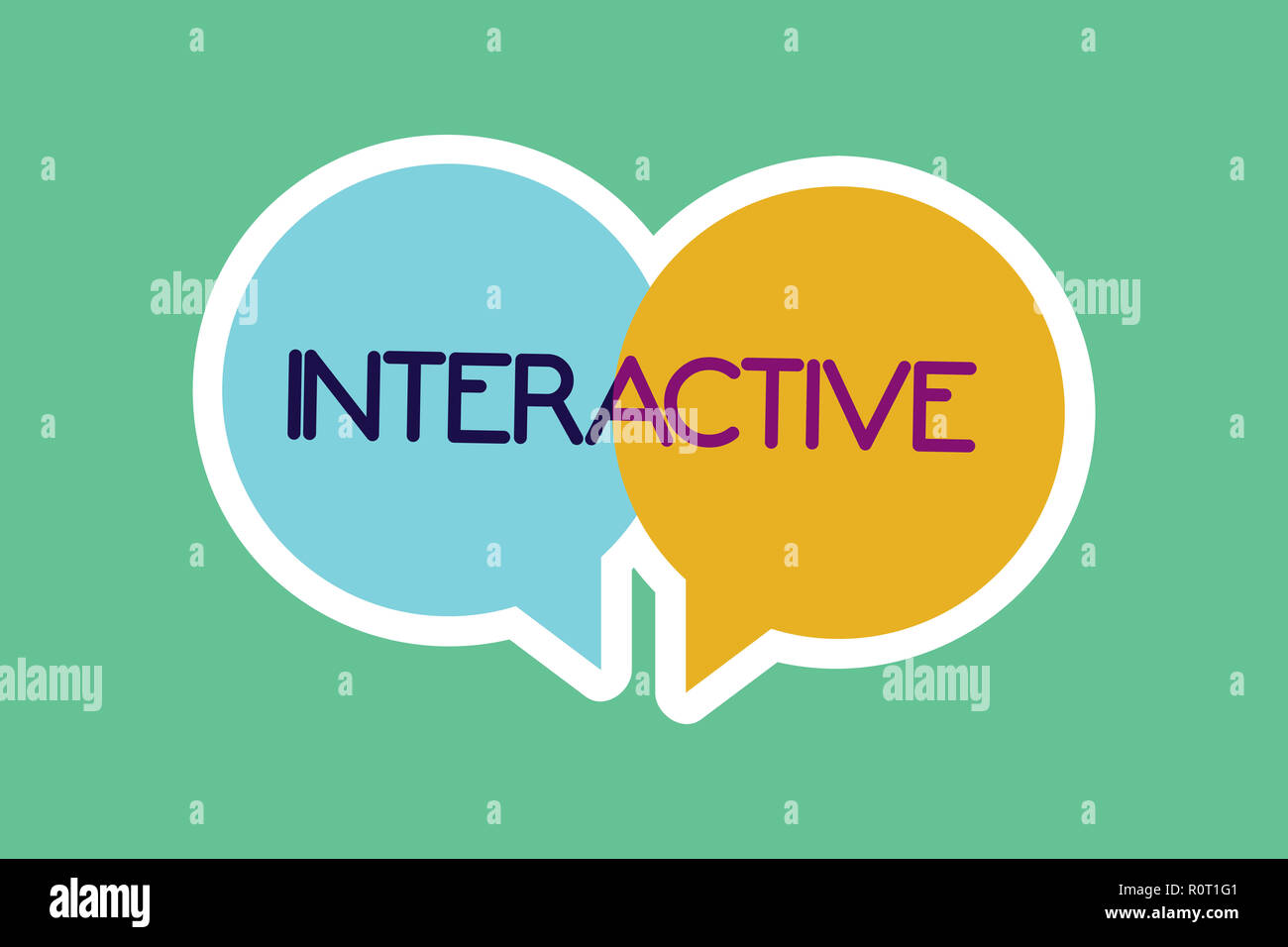 Conceptual hand writing showing Interactive. Business photo showcasing ...