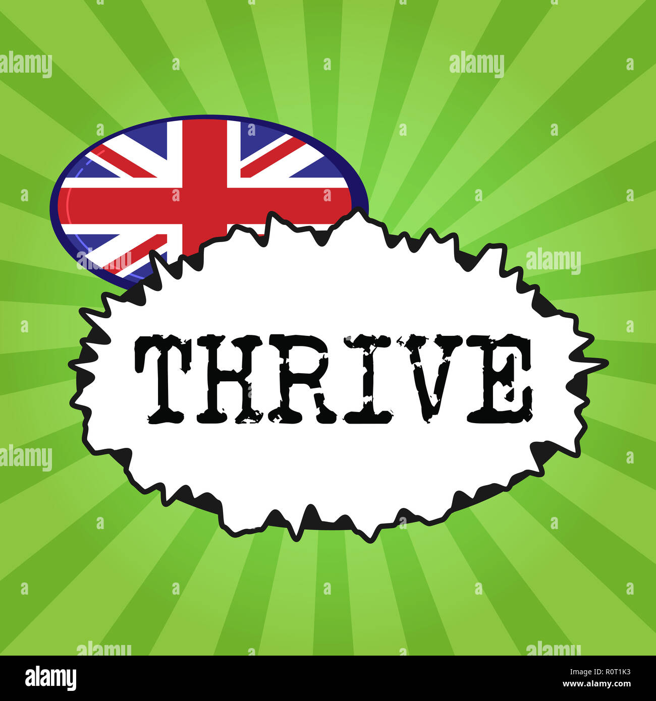 Handwriting text writing Thrive. Concept meaning Think positively ...