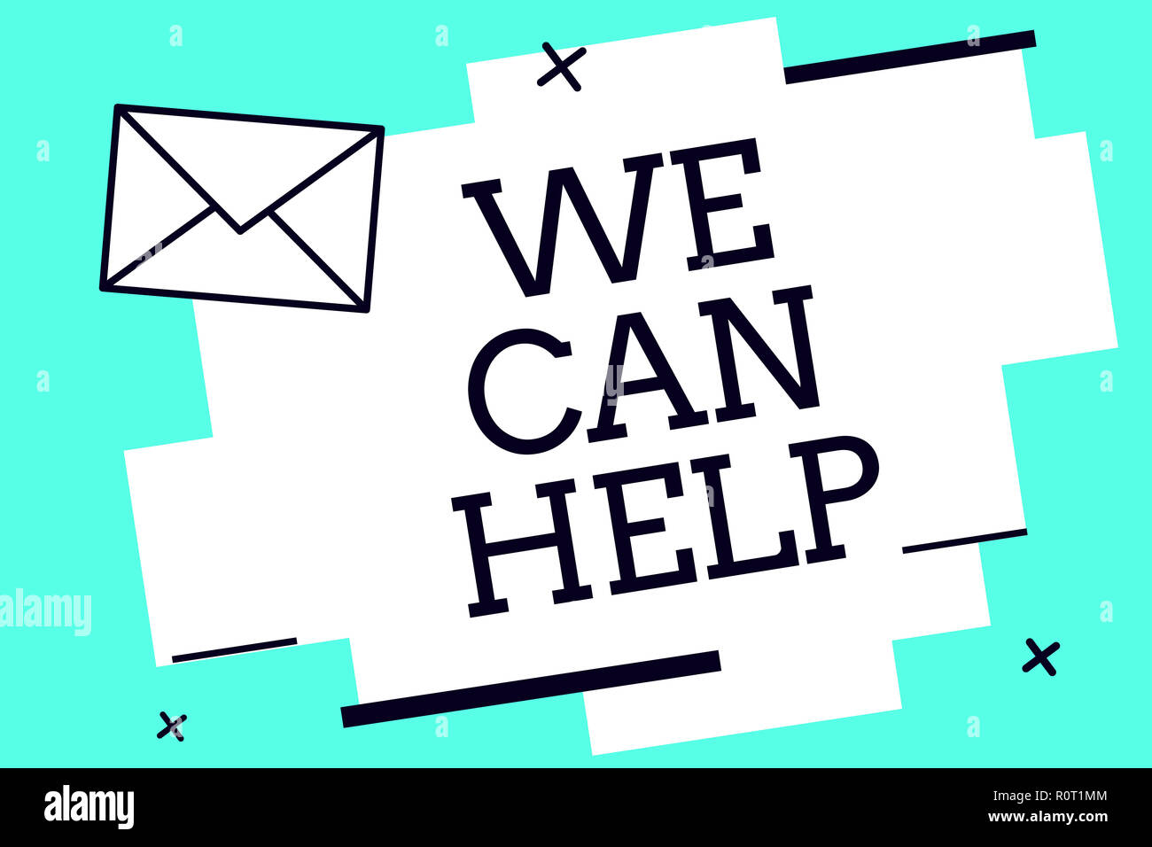 Handwriting text We Can Help. Concept meaning Let us support you give ...