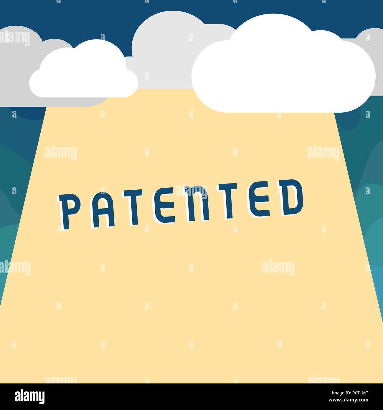 Handwriting text Patented. Concept meaning invention or process ...