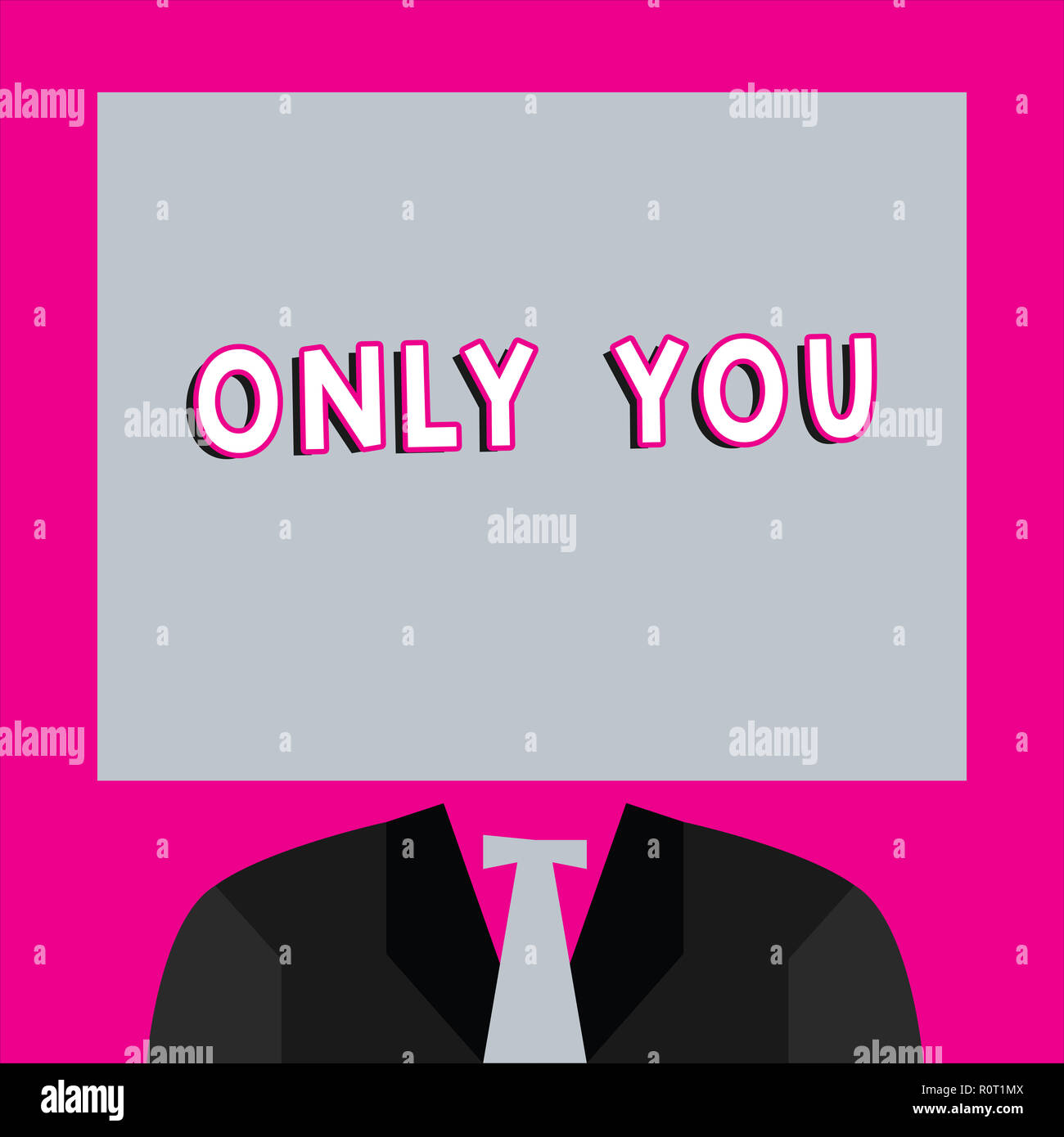 Word writing text Only You. Business concept for that are the one we ...