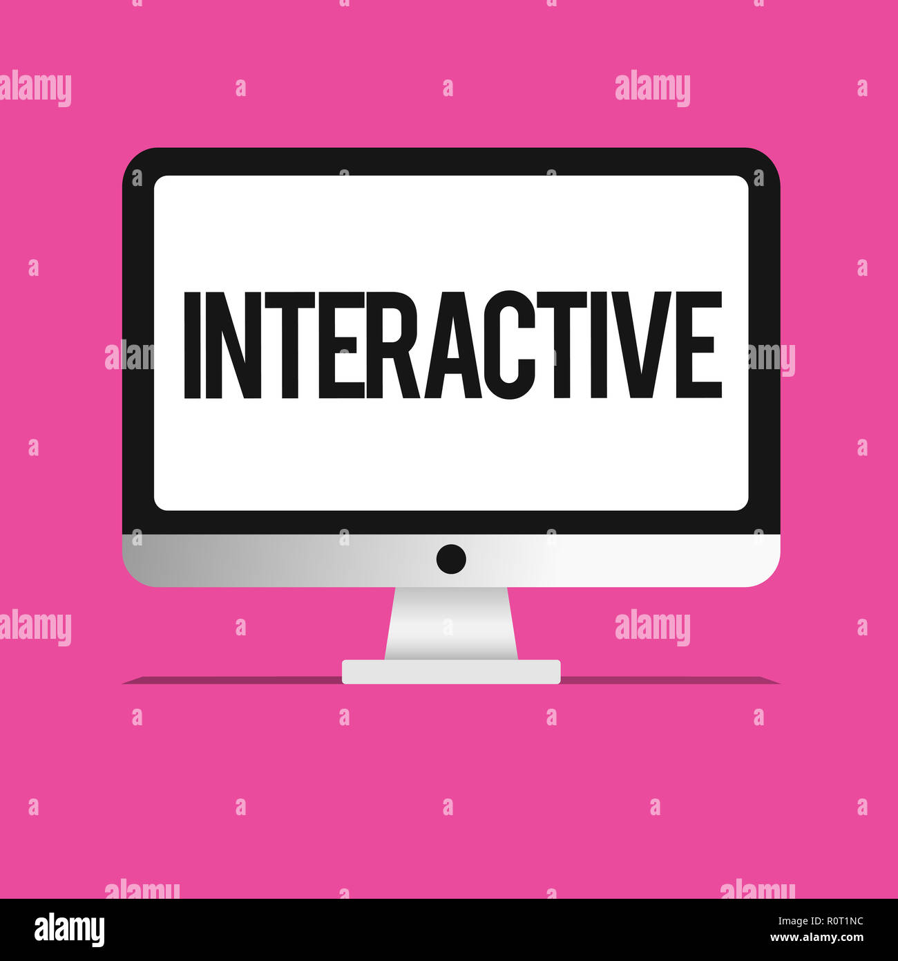 Conceptual hand writing showing Interactive. Business photo text ...