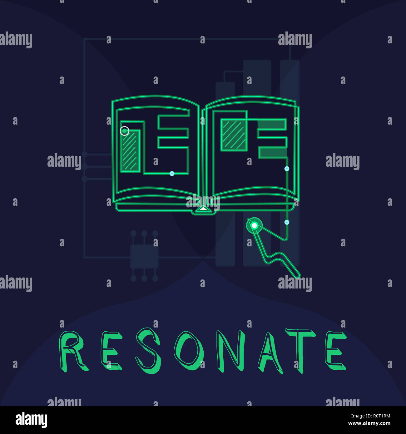 Handwriting text Resonate. Concept meaning produce or be filled with ...