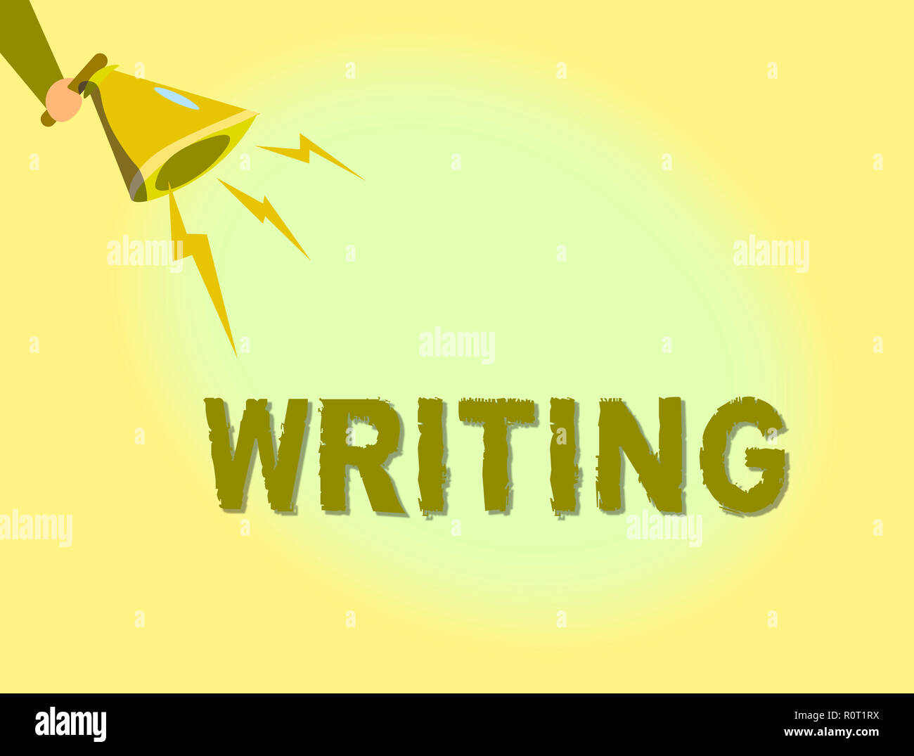 Text sign showing Writing. Conceptual photo Action of write something ...